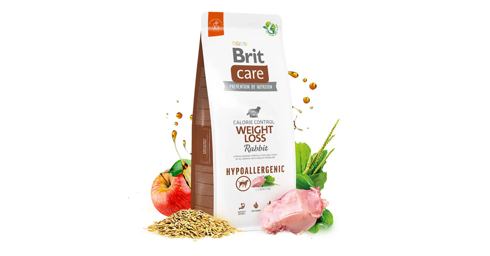 Brit Care Weight Loss Rabbit, Rice hipoallergén kutyatáp nyúl - 12kg